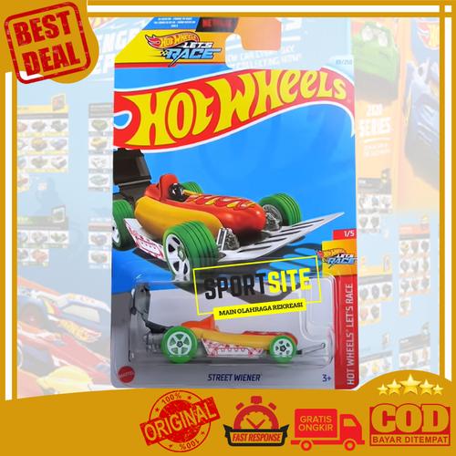 Promo Hot Wheels Street Wiener Kuning Hot Dog Let's Race Diecast Mainan ...