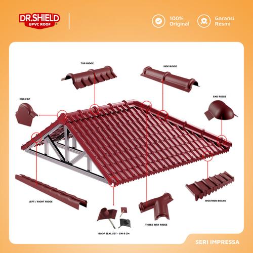 Promo ATAP Genteng UPVC Dr.Shield / Varian Single Wall RF960 / Genteng Daun CARGO - Merah - Kota ...