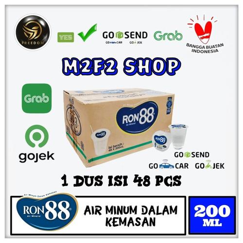 Jual Air Mineral Ron 88 Gelas Plastik - 200 ml Harga Karton (Khusus ...
