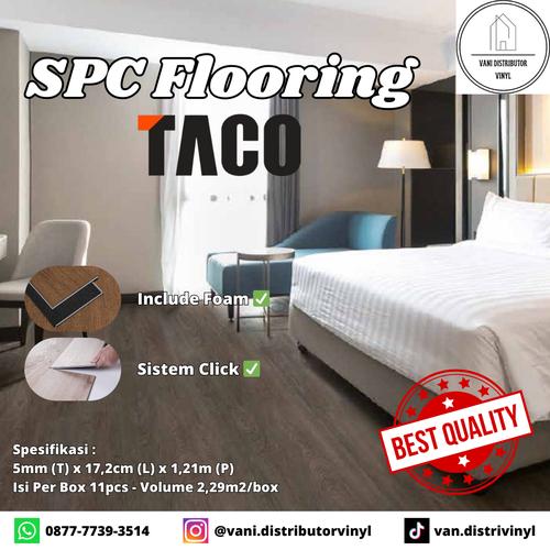 Jual SPC Flooring TACO Lantai Tebal 5mm Sistem Click Volume 2,29m2/box ...