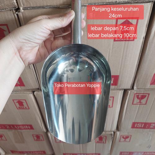 Jual Sekop es batu stainless besar - sendok es batu - serokan es batu ...