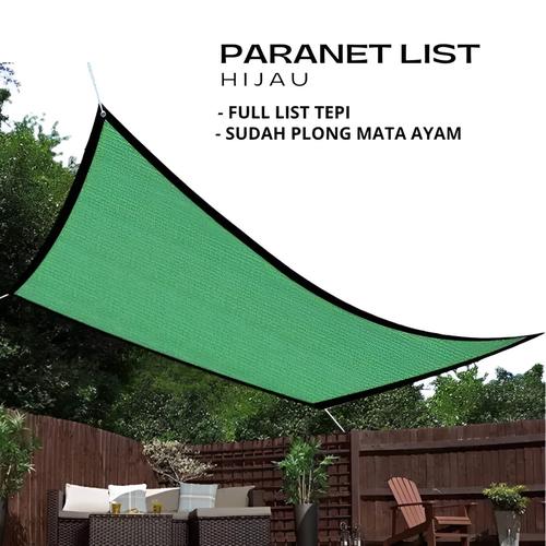 Jual Paranet Impor 90% Warna Hijau List Terpal & Lubang Mata Ayam ...