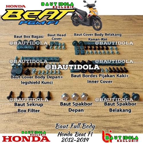 Jual baut full set body honda beat fi 2012 - 2014 - baut lengkap body ...