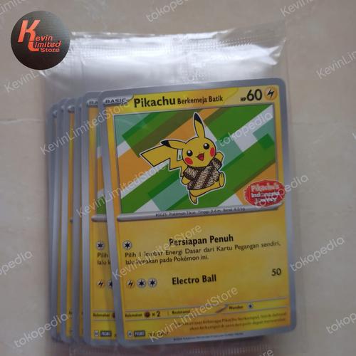 Jual KARTU POKEMON PIKACHU BATIK PIKACHU BERKEMEJA BATIK PROMO CARD ...