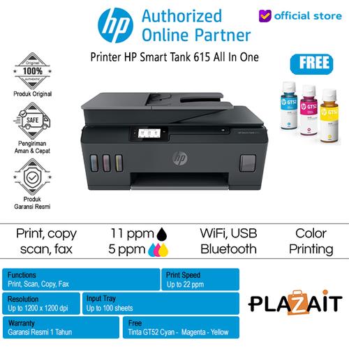 Promo Printer HP Smart Tank 615 All In One / Print - Copy - Scan ...
