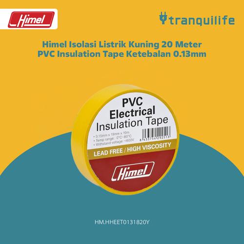 Promo Isolasi Listrik Himel Warna Kuning 0.13 MM X 19 MM X 20 Meter PVC ...