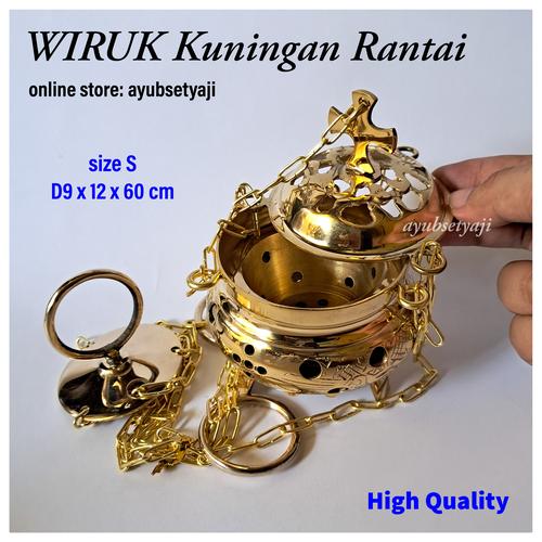 Jual Wiruk Kuningan Rantai size S Brass antik Tempat Bakar Dupa Wadah ...