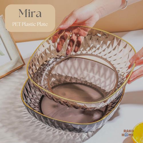 Jual MIRA Piring Hias Transparan Piring Buah Makanan Penyaji Snack ...