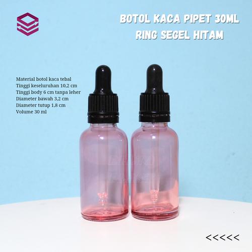 Jual botol pipet kaca 30ml pink bening tebal - Hitam - Kota Bekasi ...