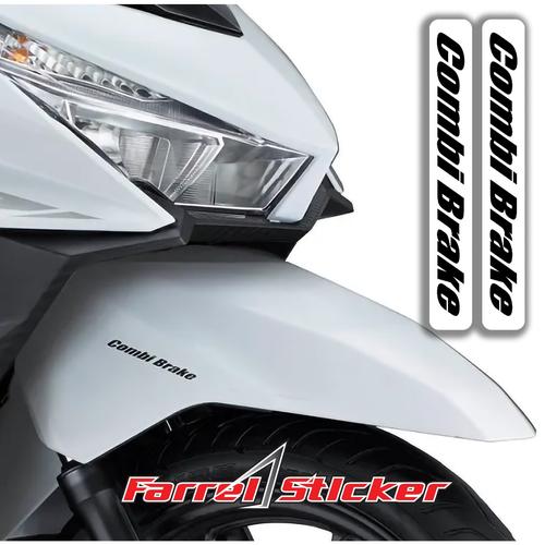 Jual STICKER COMBI BRAKE SPATBOR STIKER COMBIBRAKE FENDER DEPAN - putih ...