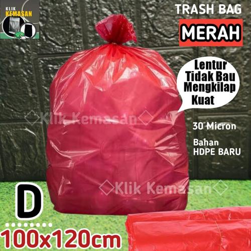 Jual PLASTIK D MERAH KANTONG PLASTIK SAMPAH KRESEK TRASH BAG MERAH ...
