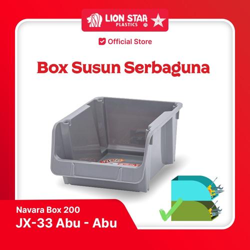 Promo LION STAR Kotak Penyimpanan Navara Box 200 JX-33 - Merah - Kab ...