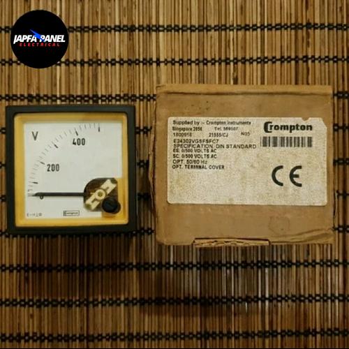 Jual Voltmeter Crompton Dimension 0 - 500 VAC Original Germany ...
