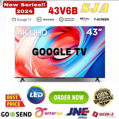Jual TCL 43V6B Smart TV 43 inch Google TV 4K UHD - T-Screen - Dolby Audio - HDR 10 - New Series ...