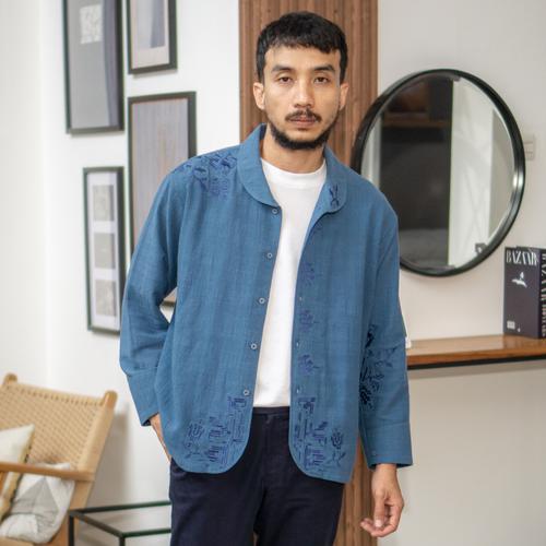 Promo BlueButton Kemeja Lengan Panjang Biru Kasual Pria - Blue, S - Kota Cimahi - BlueButton ...