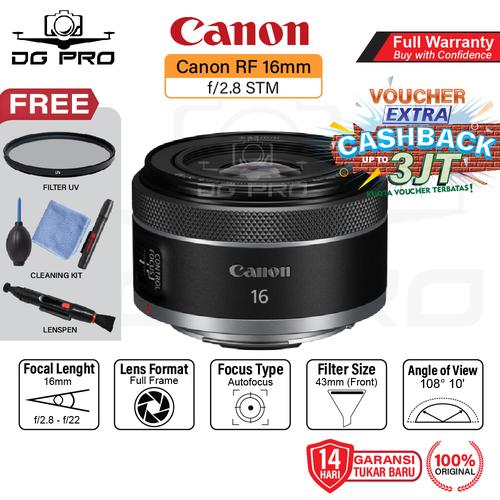 Jual Canon RF 16mm f2.8 STM Lens Original Lensa Fullframe EOS RP - EOS ...