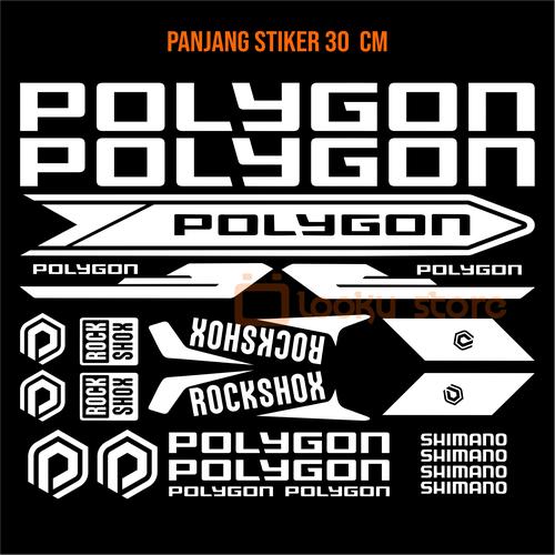 Jual Stiker Sepeda Polygon Sticker Frame Polygon Roadbike MTB - Putih ...