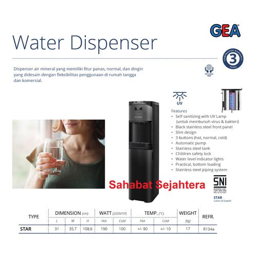 Jual Water Dispenser GEA STAR Dispenser Air Galon Bawah - Jakarta Timur ...