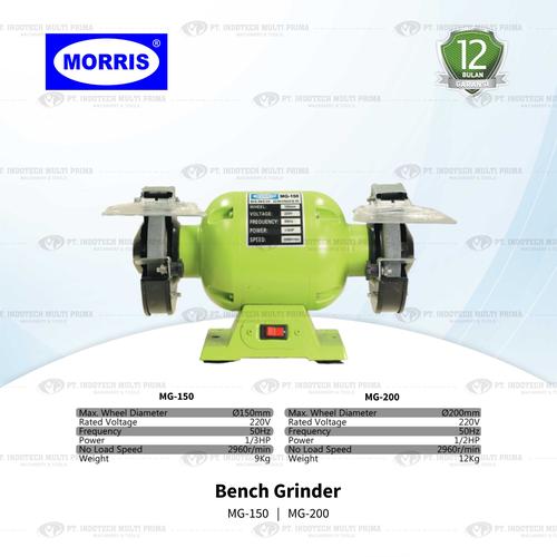 Jual Mesin Gerinda Duduk - Morris Bench Grinder Tipe MG-150 dan MG-200 ...