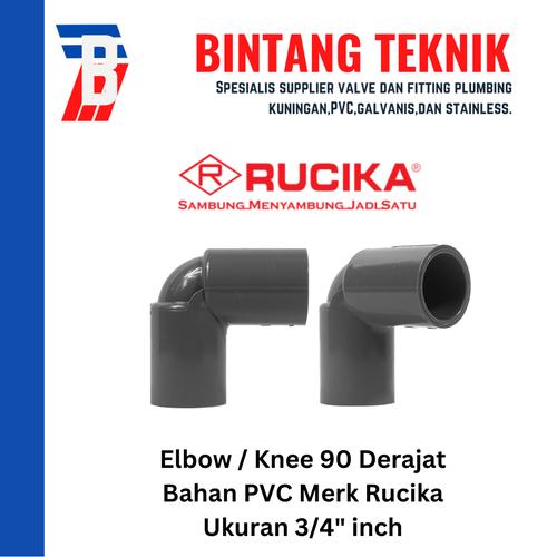 Jual Elbow / Knee 3/4" inch PVC Rucika AW 90 Derajat - Jakarta Barat - Toko Bintang Teknik_NEW ...