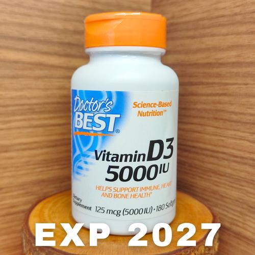 Jual Doctors Best Doctor Best Vitamin D3 D 3 125mcg 5000 IU,180 ...