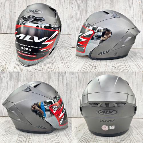 Jual HELM ALV ULTRON SOLID GUNMETAL DOFF / HALF FACE ALV ULTRON ...