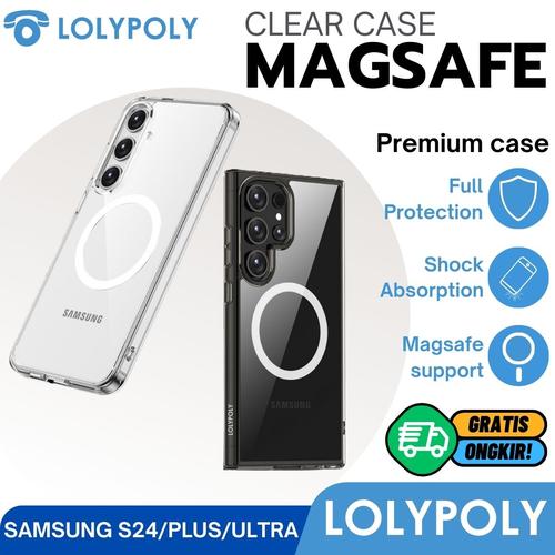 Jual Case Samsung Magsafe S24 Plus Ultra LOLYPOLY Clear Case - S24 ...