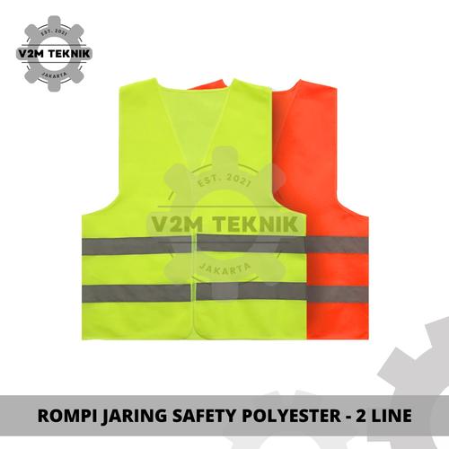 Promo Rompi Jaring Safety Vest List Garis 2 LINE / Rompi Safety Proyek ...