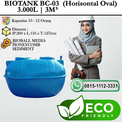 Jual Biotech Biotank Kapasitas 3000 Liter 3m3 / Biofil Septictank - BC ...