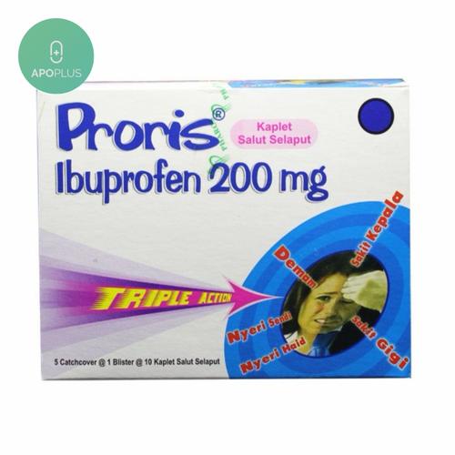 Jual Proris 200mg 10 kaplet ~ Ibuprofen 200mg ~Obat Nyeri Demam - Kota ...