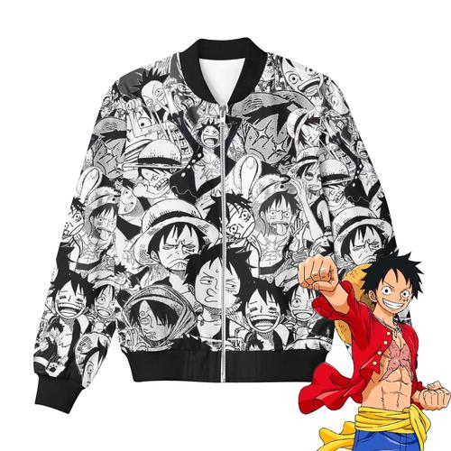 Jual Jaket Varsity Luffy Face Fullprint Anime Manga One Piece Mugiwara ...