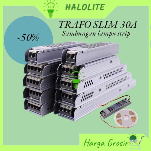Jual TRAFO 12V 30A SLIM POWER SUPPLY TRAVO CCTV LED STRIP DLL FULL POWER - - 30A - Jakarta Barat ...