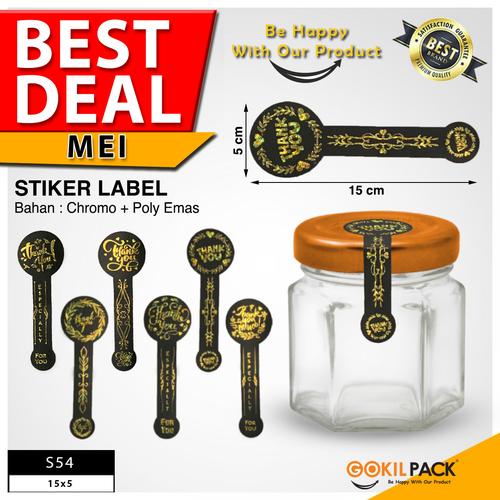 Jual Sticker Segel Box Thank you - Label Sticker Foil Emas - S54 - S54 ...