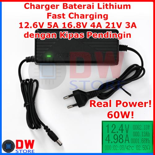 Jual Adaptor Charger Baterai Lithium Bor Cordless Drill Grinder 12.6V 5A 16.8V 4A 21V 3A Real ...