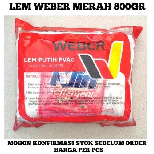 Jual Lem putih PVAc / Lem Weber Merah/ lem kertas, vinyl, kayu - Lem ...