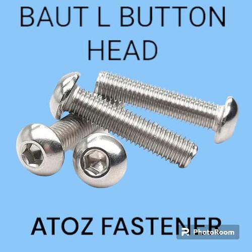 Jual Baut L BUTTON HEAD M6 X 12 Stainlees Steel 304 A2-70. Drat 10 / Kunci L5 - Kab. Kediri ...
