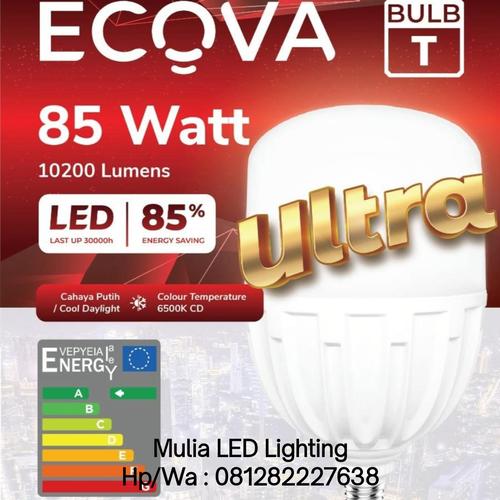 Jual Ecova LED Kapsul T Bulb Ultra Series 85 Watt Capsul - Jakarta ...