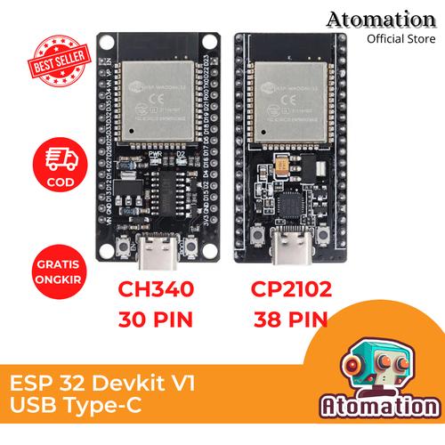 Promo Esp32 Esp 32 Development Board Devkit V1 Usb Type C Ch340c