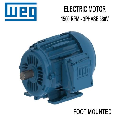 Jual WEG ELECTRIC MOTOR 1.1KW 1.5HP 4POLE 1500RPM B3 3PHASE 380V ...