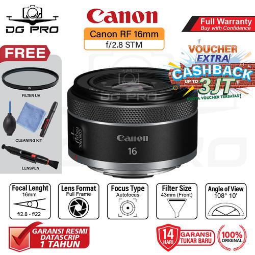 Jual Lensa Canon RF 16mm f2.8 STM Lens Original Garansi Resmi Fullframe - DISTRIBUTOR, PAKET ...