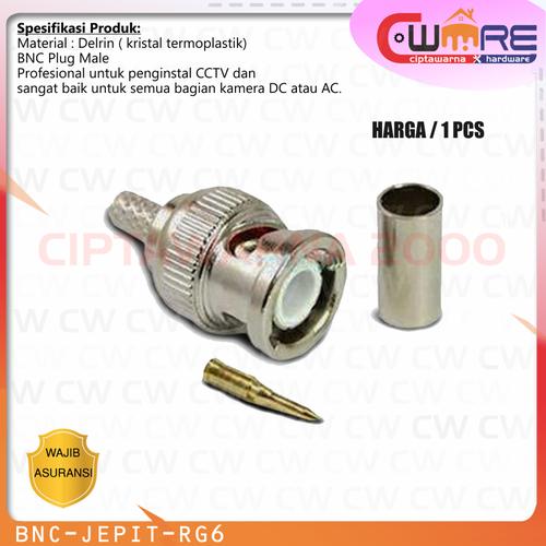 Jual Jack Connector Konektor CCTV BNC Plug Male Drat Jepit Crimping RG6 - Kota Palembang - Cipta ...