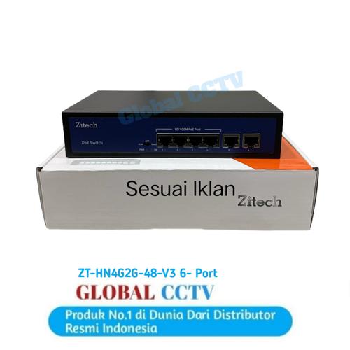 Jual PoE Switch Zitech ZT-HN4G2G-48-V3 Full Gigabit 4 Gigabit port + 2 Uplink Gigabit port ...