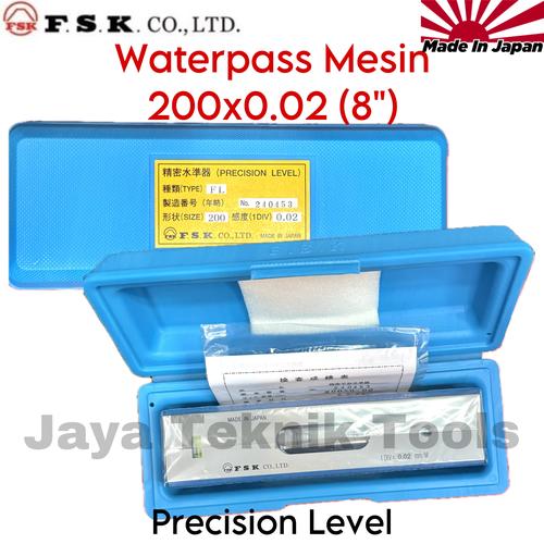 Jual Waterpass Mesin FSK Jepang 200 x 0.02 Flat Precision Level Japan ...