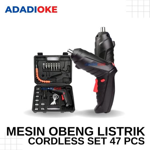 Promo Mesin Obeng Listrik Set 47 Pcs Bor Cordless Tools Screwdriver