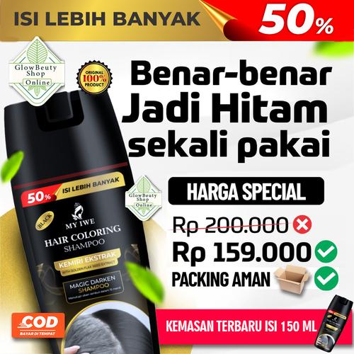Promo Shampoo Penghitam Rambut Putih Penghilang uban Alami My Iwe ...