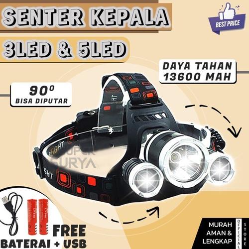 Promo Senter kepala MURAH Headlamp High Power T6 TaffLED Battery ...