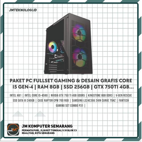 Jual Paket PC fullset gaming & DESAIN GRAFIS core i5 gen-4 | ram 8gb ...