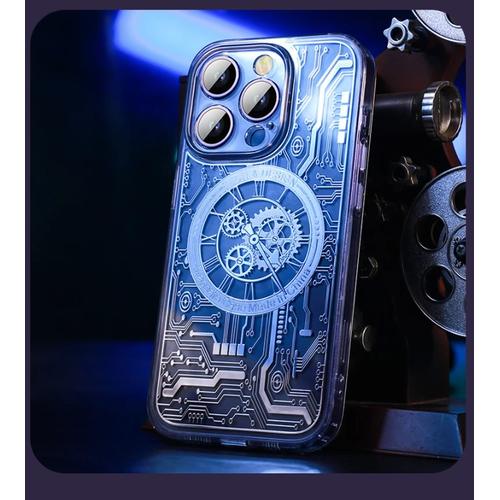 Promo Casing Magsafe Clock Circuit iPhone 11 12 13 14 15 PRO MAX Anti ...