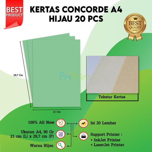 Jual Paper Biru Kertas Concorde A4 90gr 1 pack isi 20 Lembar 210mm x ...