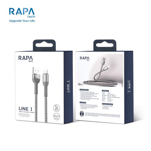 Jual RAPA Tech DC1011 Kabel Data Type C 3.0 USB to Type C 100cm Nylon ...